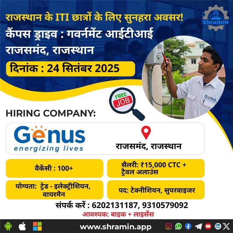 Genus Power Infrastructure Limited Recruitment 2025 » PVTJOB Portal